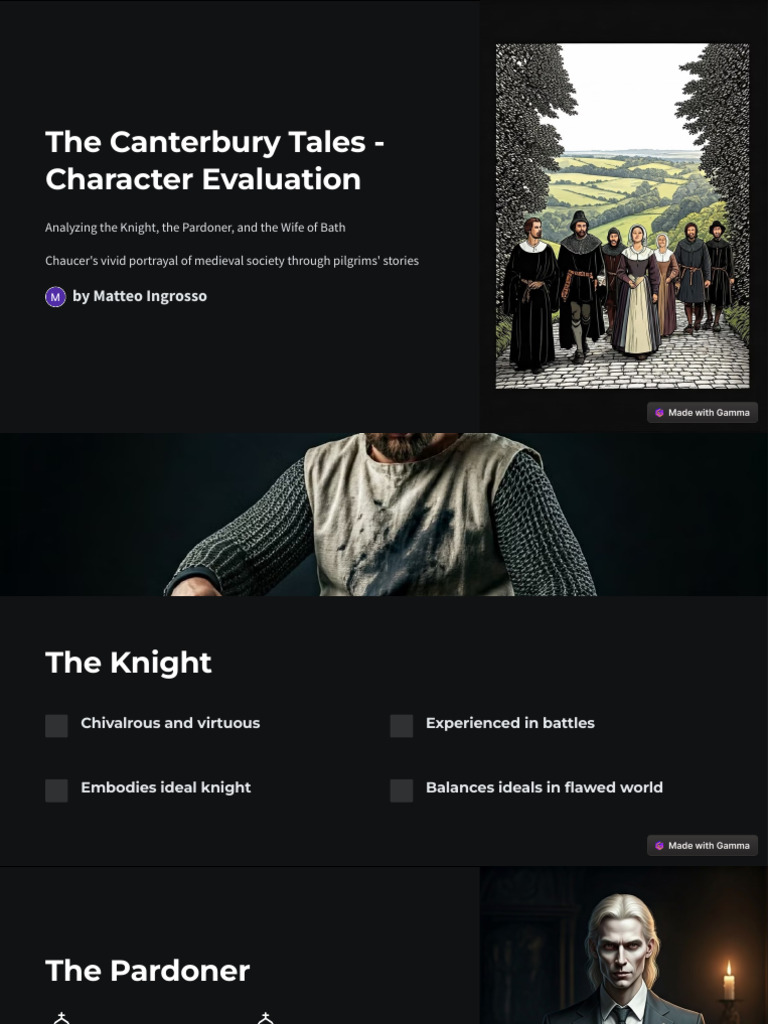 The-Canterbury-Tales-Character-Evaluation | PDF