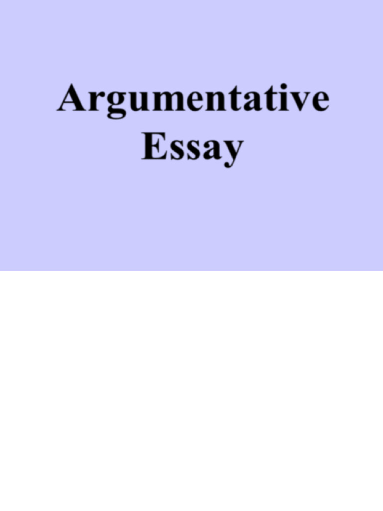 Argumentative Essay PPT (1) | PDF | Essays | Logos