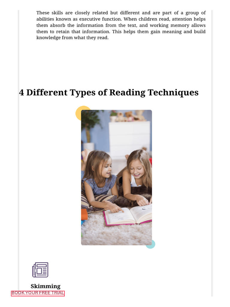Techniques of Reading Skills | PDF | Reading Comprehension | Speed Reading