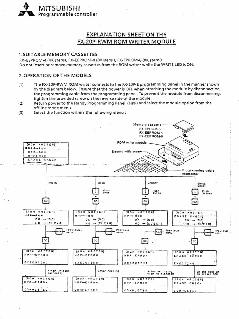FX-20P-RWM - Explanation Sheet JY992D25601-A | PDF | Read Only Memory | Computer Hardware