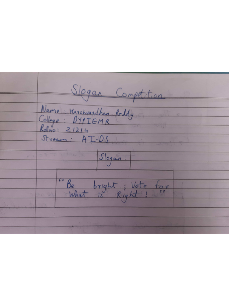 Slogan Competition | PDF