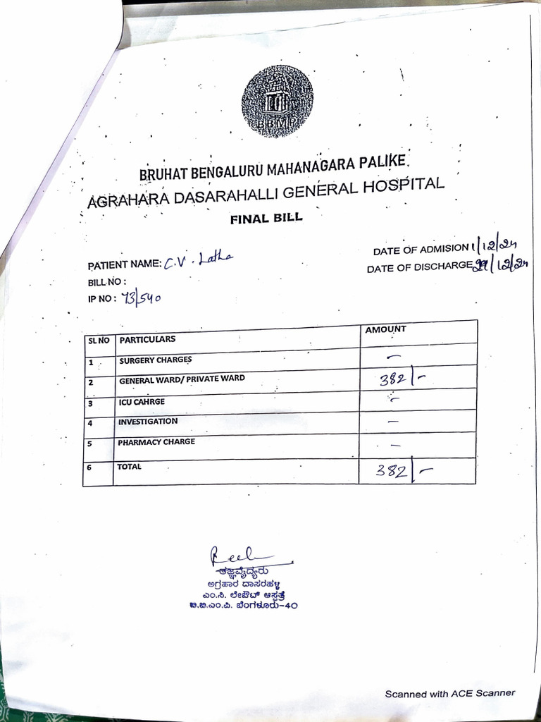 Final Bill Latha | PDF