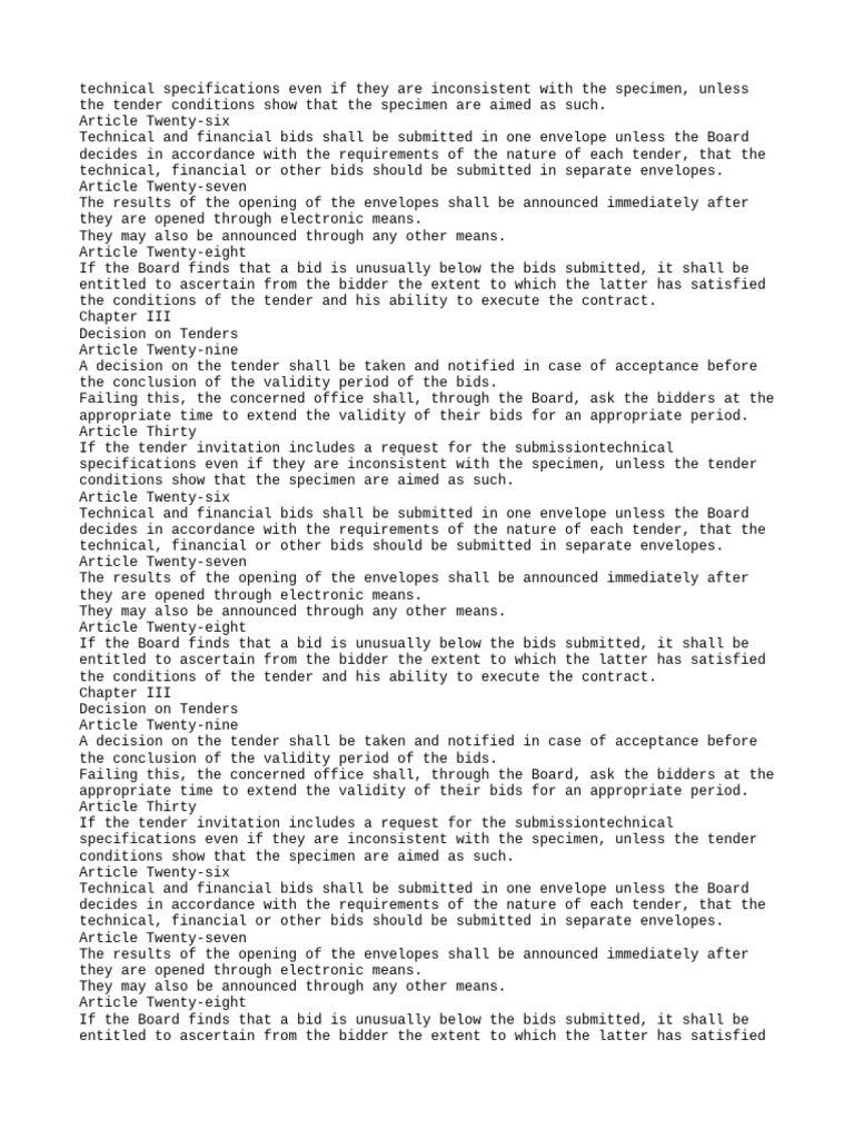 Tender Submission Guidelines | PDF | Justice | Crime & Violence