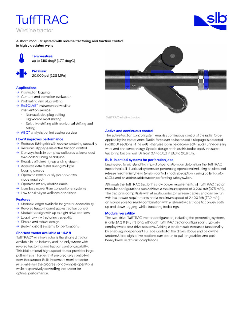 TuffTRAC Wireline Tractor | PDF