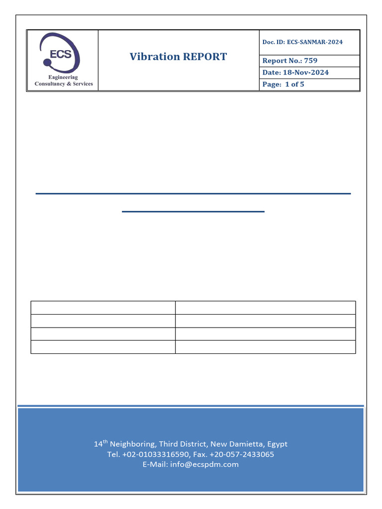 Daily Vibration Report - 3 Class-A | PDF | Computing | Mechanical Engineering