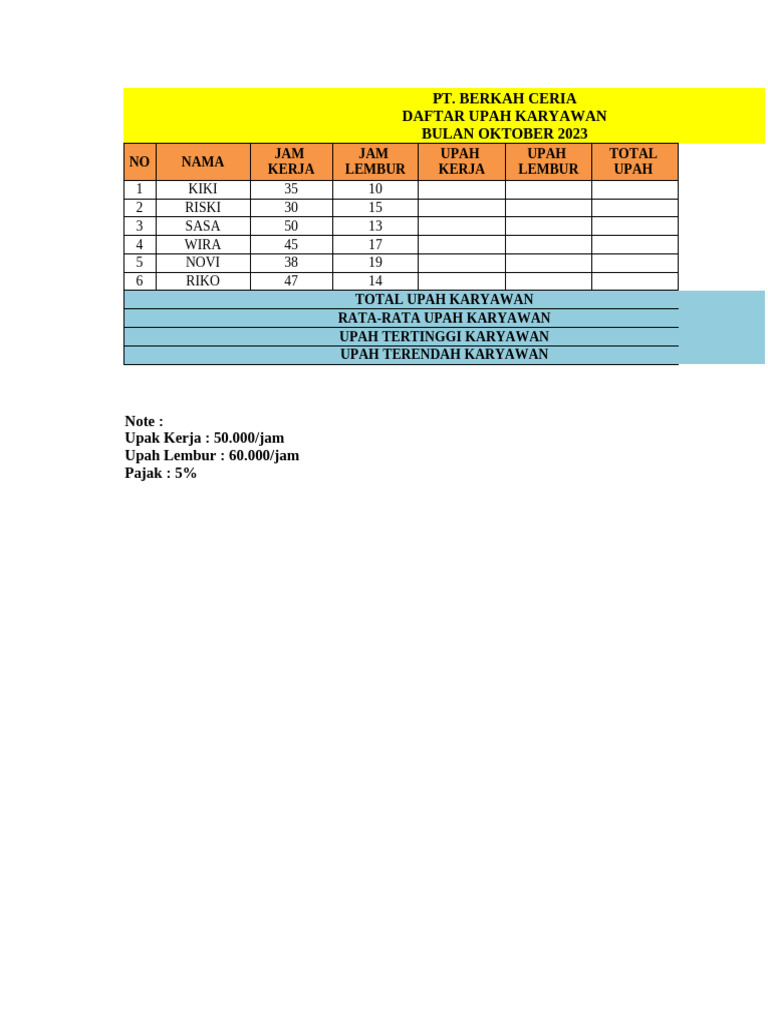Excel Praktek | PDF
