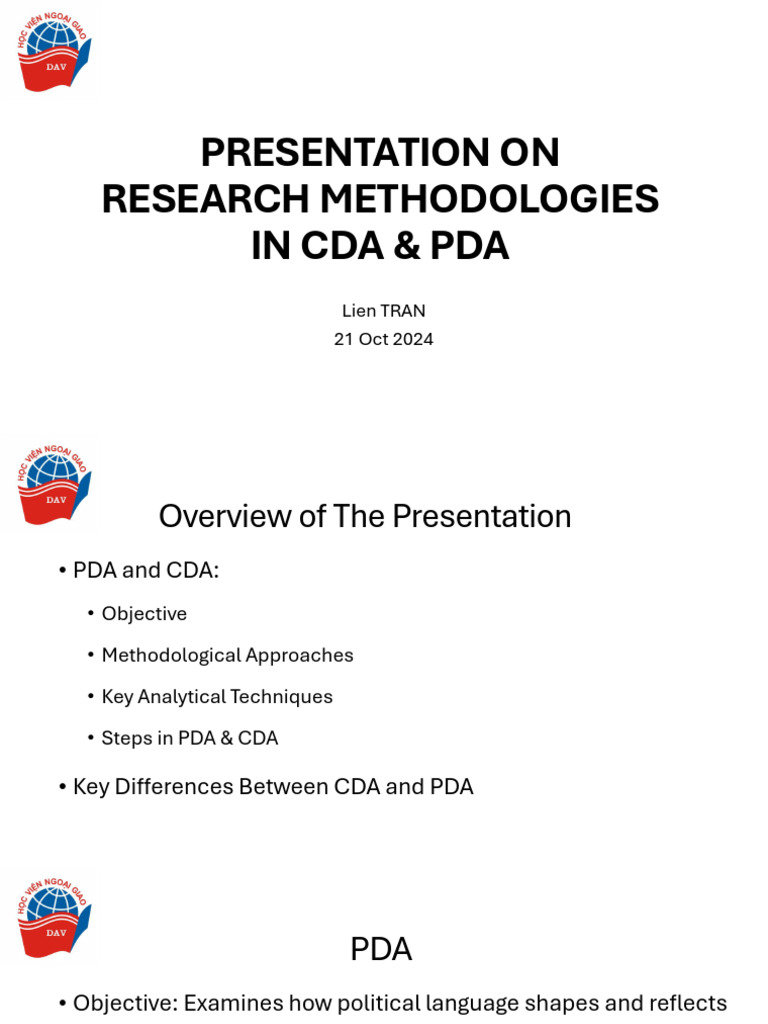 Research Methodologies in CDA & PDA | PDF | Discourse | Methodology