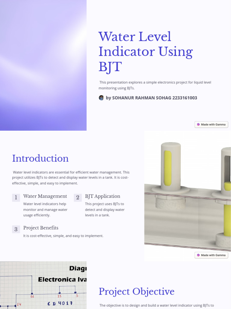 BJT-Based Water Level Indicator Project | PDF | Bipolar Junction ...