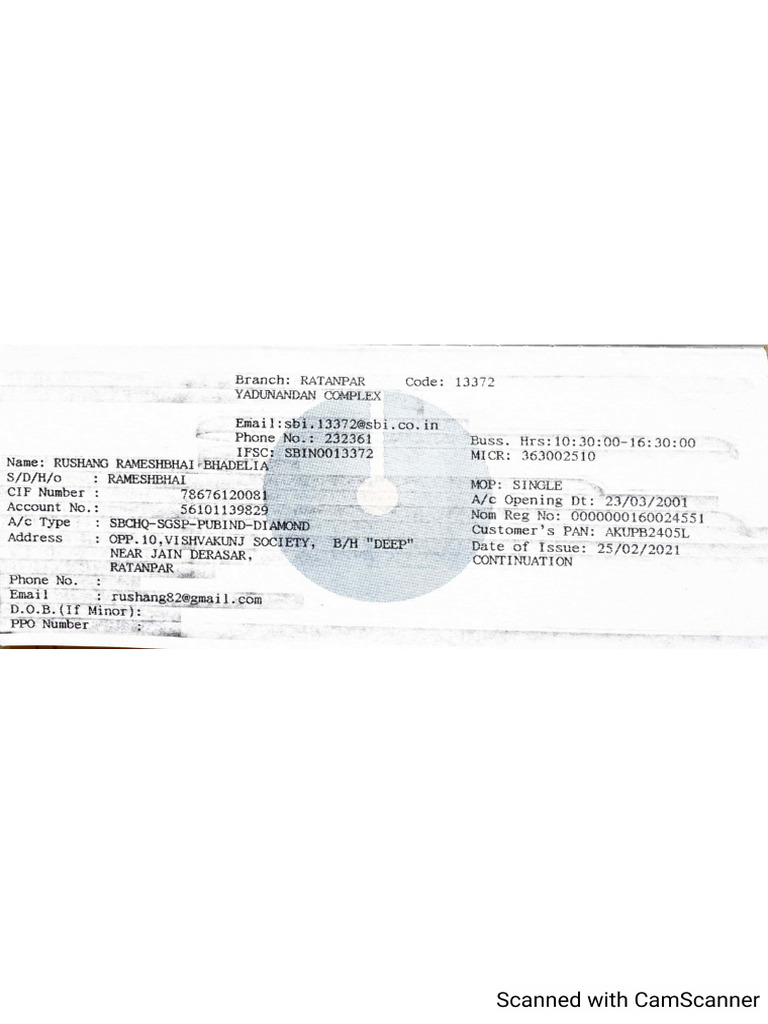 Bank Passbook All AC | PDF