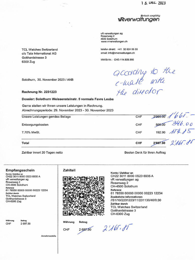 Invoice clearing site vr | PDF