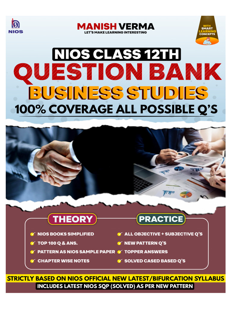 NIOS Class 12 Business Studies Notes | PDF | Taxes | Credit Card