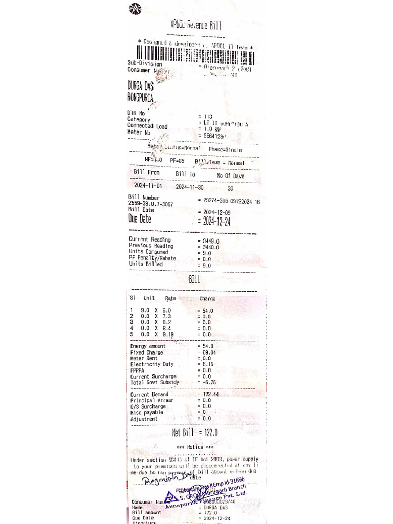 Electricity Bill | PDF