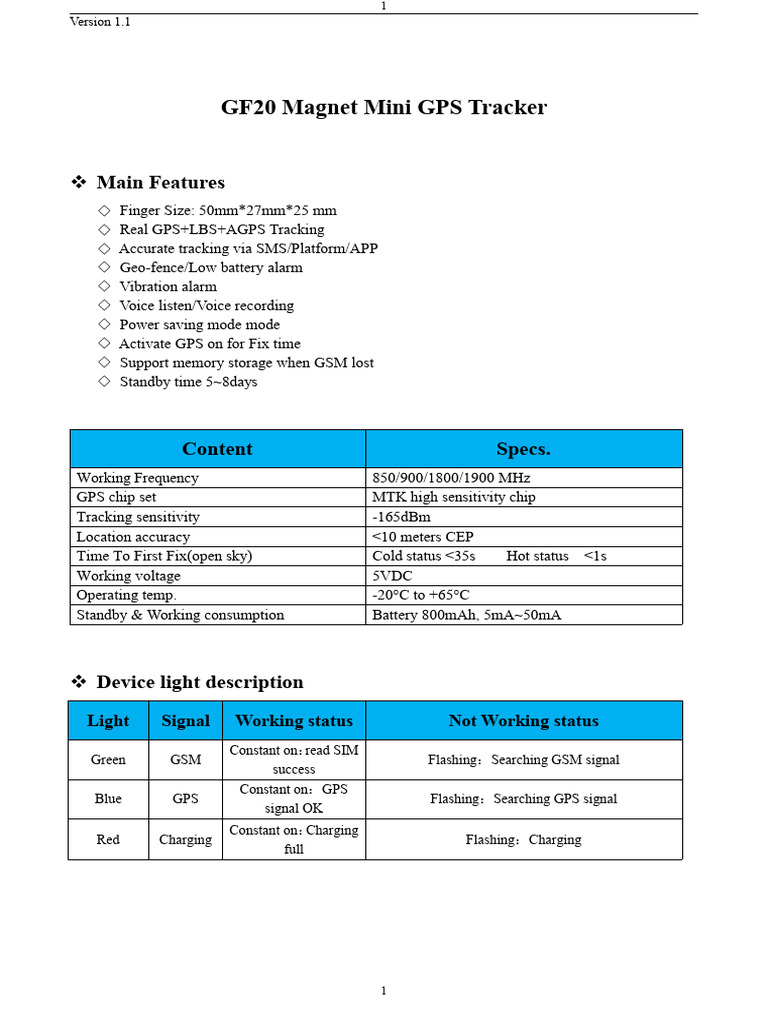 Mini GPS Tracker User Guide | PDF | Global Positioning System