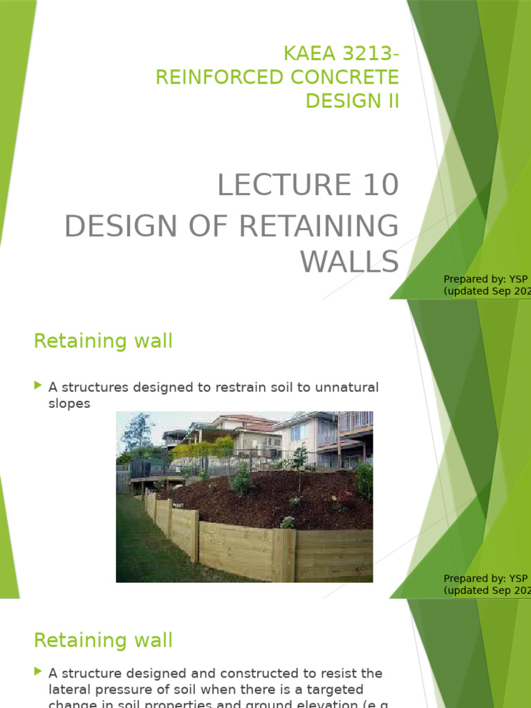 3. Design of retaining wall | PDF | Soil | Structural Engineering