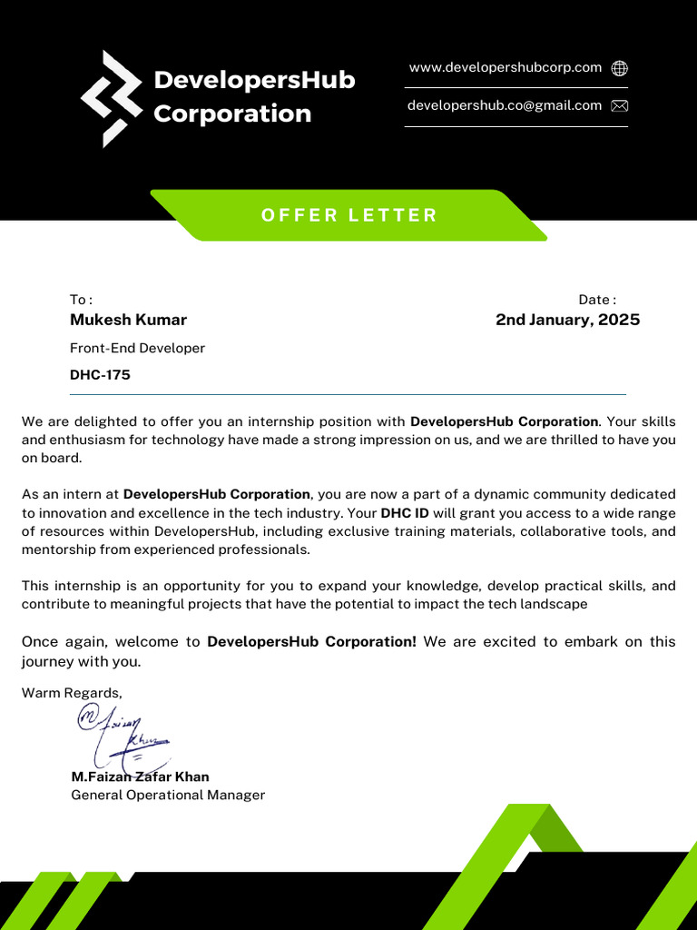 DHC Offter Letters-175 | PDF