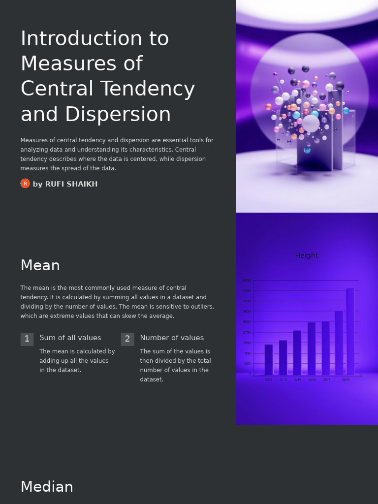 Introduction-to-Measures-of-Central-Tendency-and-Dispersion | PDF | Variance | Mean