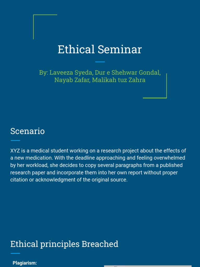 Ethical Seminar | PDF