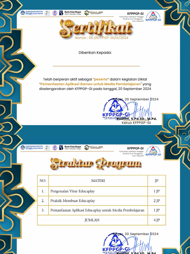 ILFAN RIANDY, S.PD, Gr-Certificate | PDF