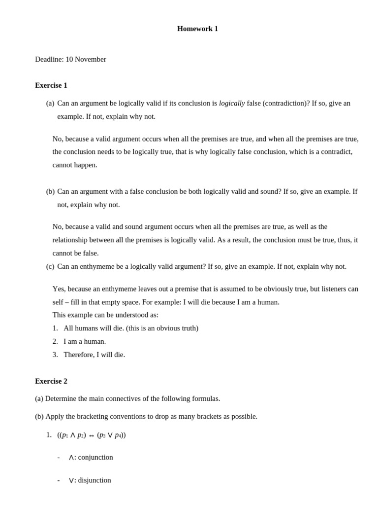Homework1 Nguyen Van Quynh OE6ELL | PDF | Argument | Mathematical Logic