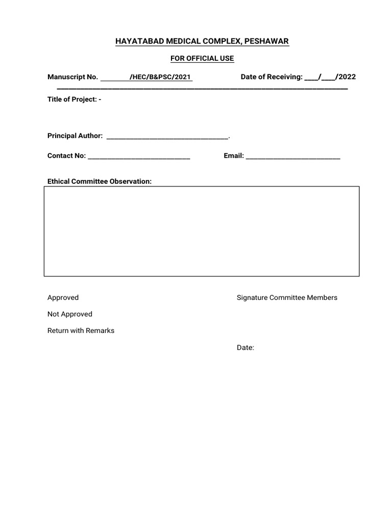 Ethical Approval Form Guide | PDF | Consent | Informed Consent