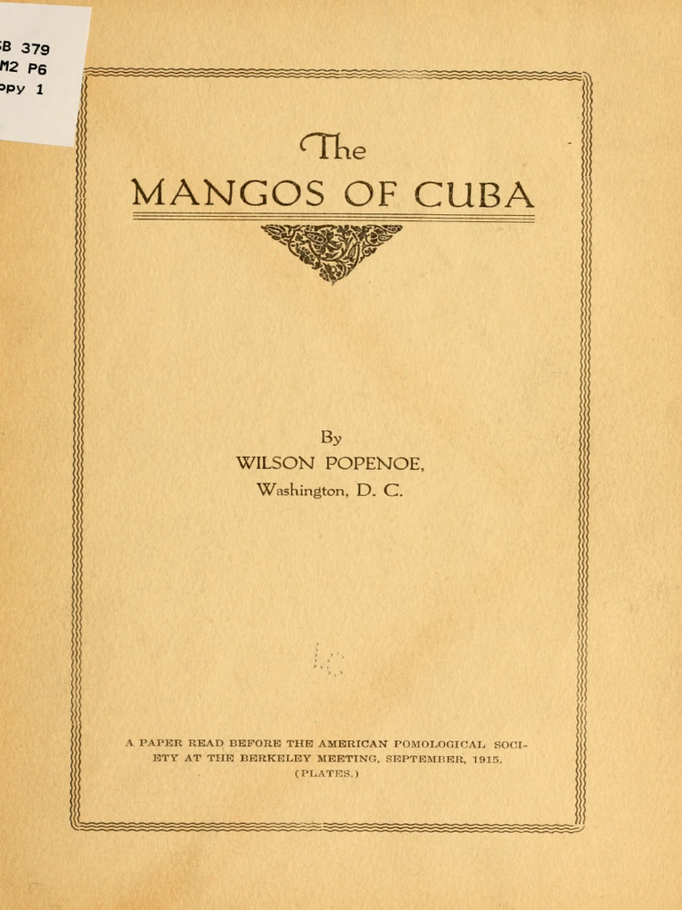 Mangos of Cuba 01 Pope | PDF | Mango | Plant Morphology