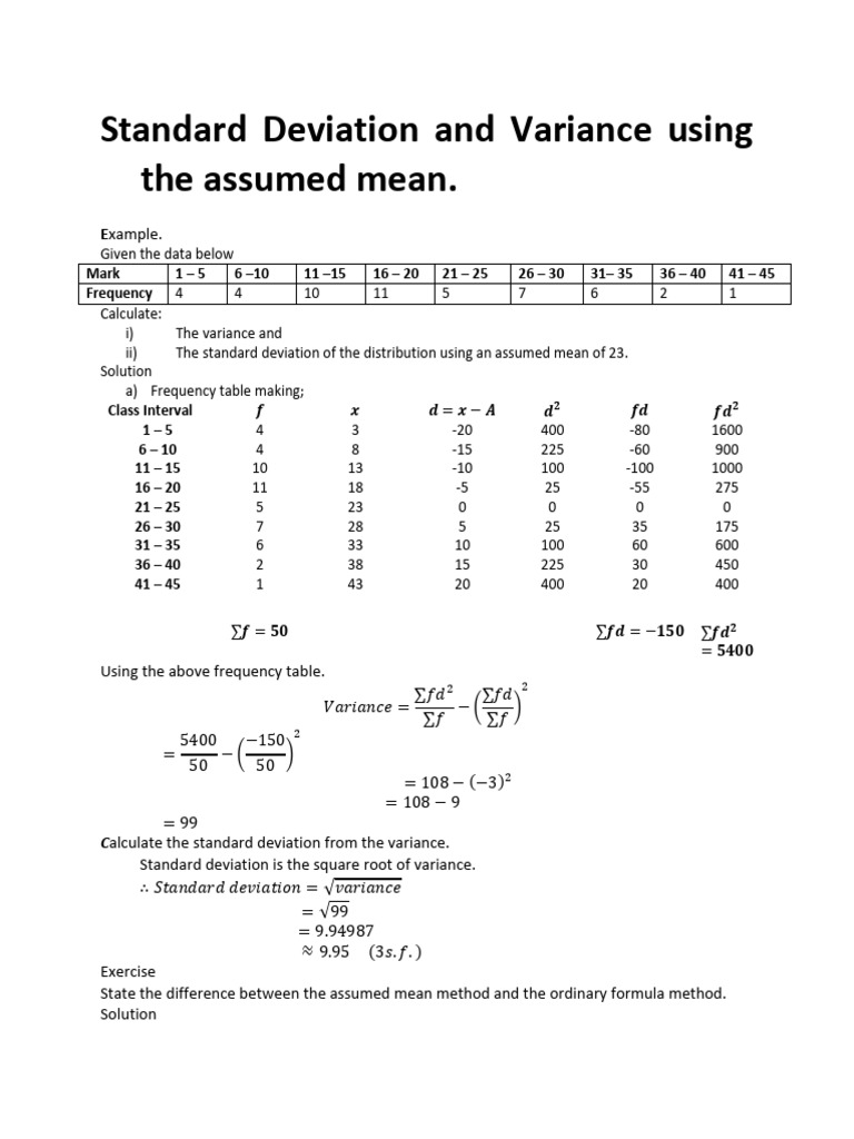 7068 Third Term Lesson Note 16 | PDF | Standard Deviation | Variance