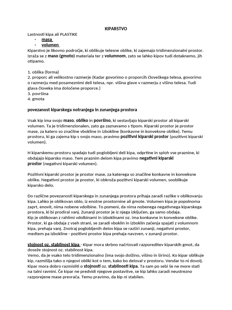 LUM 9 - Kiparstvo | PDF