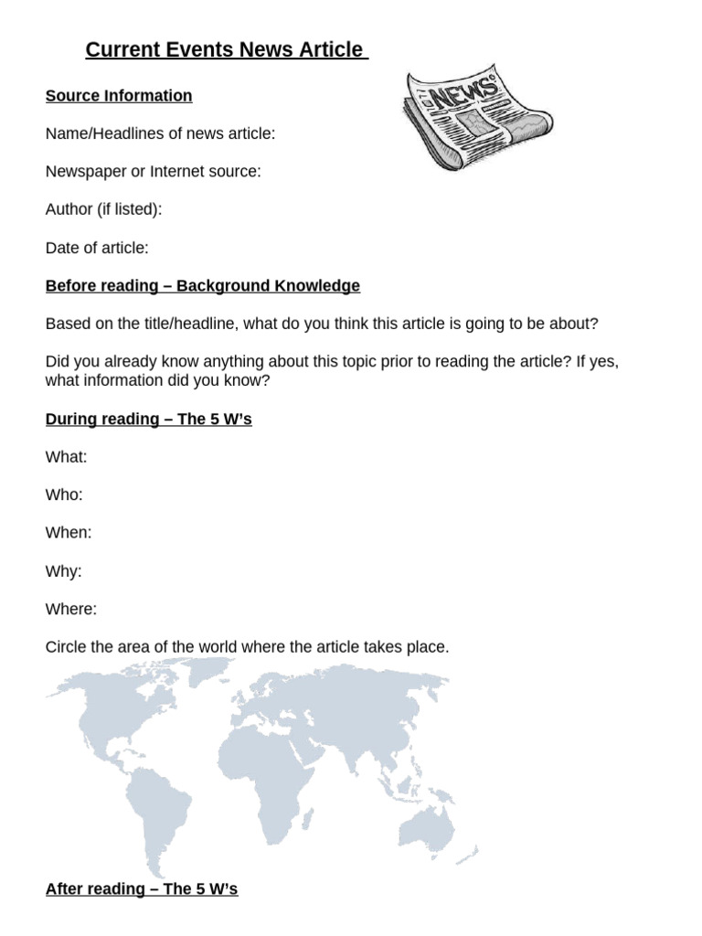 News Article Assignment Guide | PDF