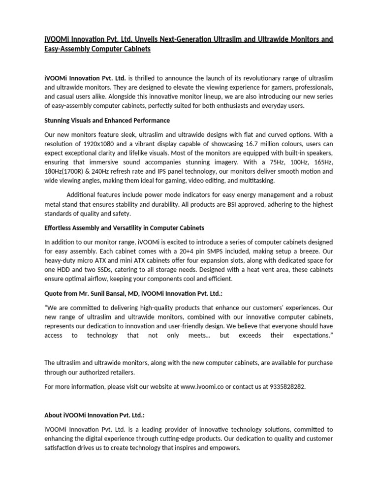 Monitors & Cabinets | PDF | Computer Monitor | Computing