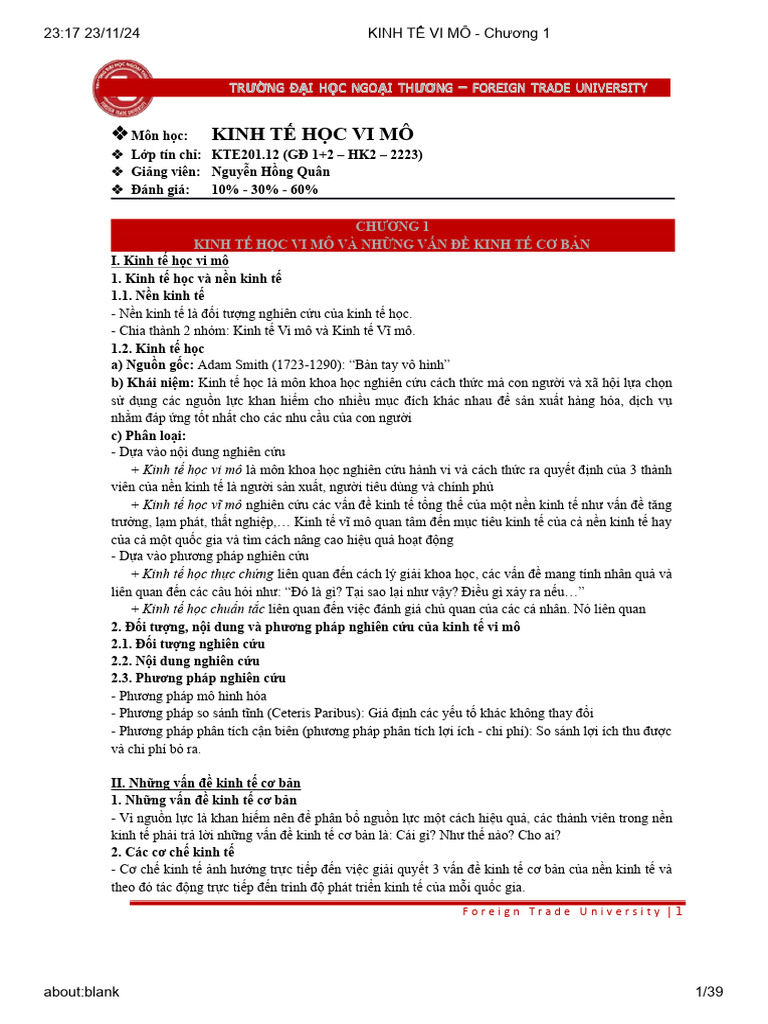 KINH-TẾ-VI-MÔ | PDF