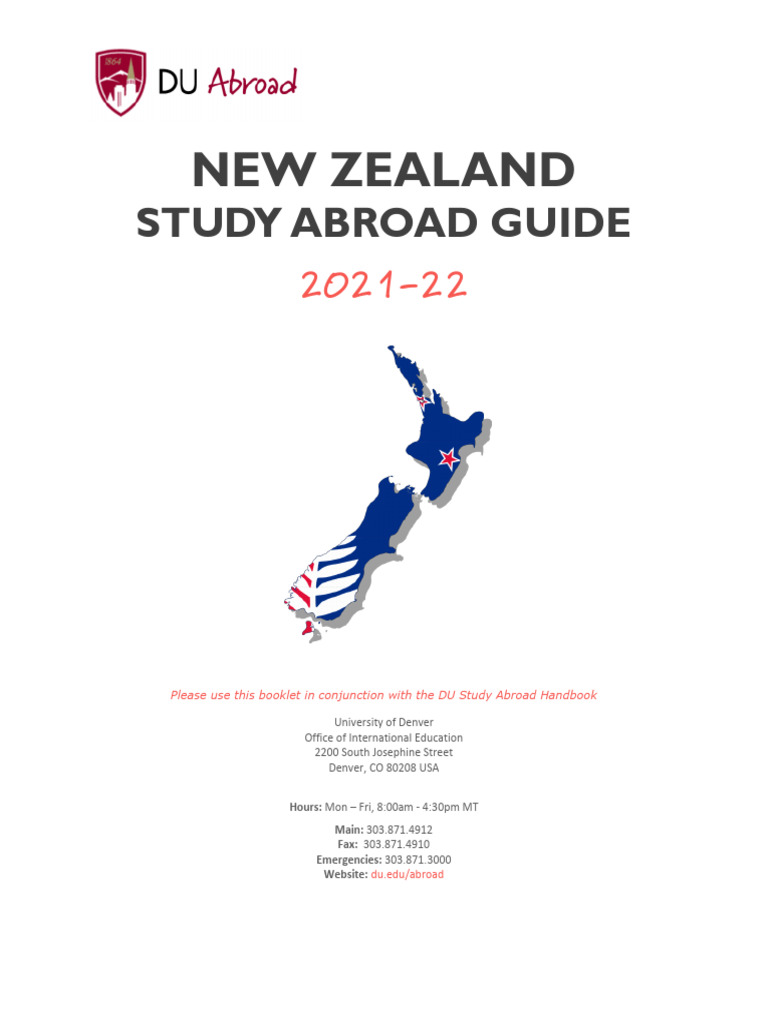 New Zealand Guide 21-22 | PDF | Course Credit | Travel Visa