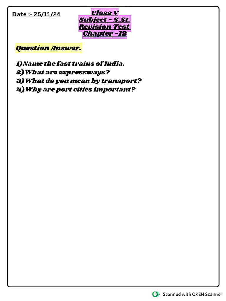 Class 5th | PDF