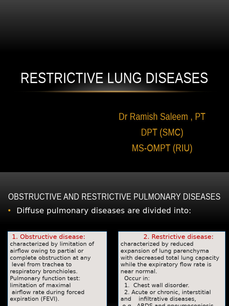 Understanding Restrictive Lung Diseases | PDF | Lung | Respiratory Diseases