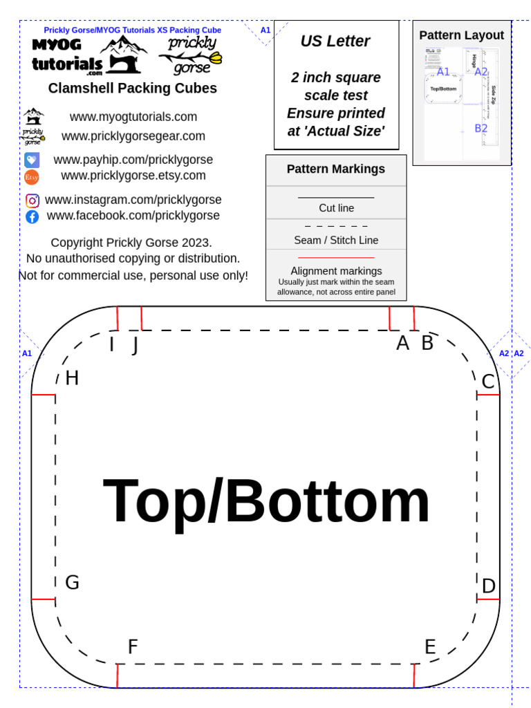 PackingCube Pattern ExtraSmall USLetter Paper | PDF | Seam (Sewing ...