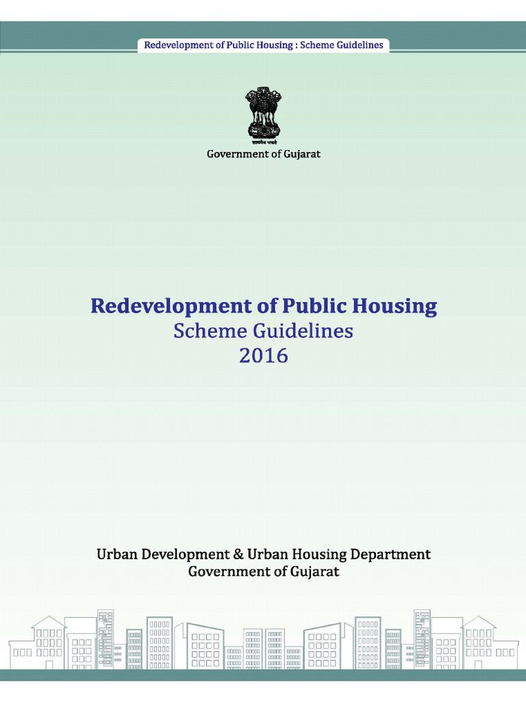 Gujarat Public Housing Redevelopment Guidelines | PDF | Public Housing | Affordable Housing