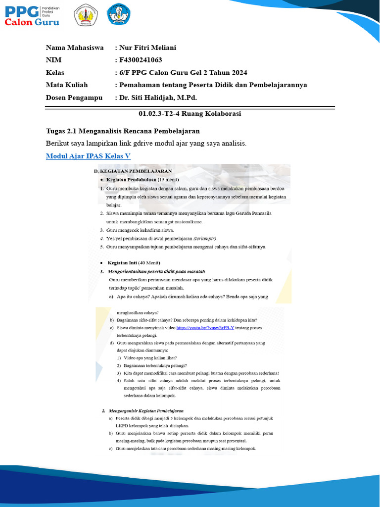 01.02.3-T2-4 Ruang Kolaborasi - Nur Fitri Meliani | PDF