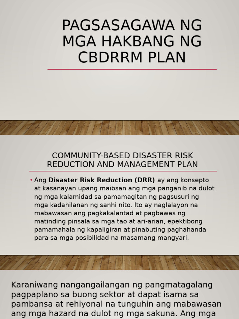 Q1 Lesson 5 Hakbang NG DRRM Plan | PDF