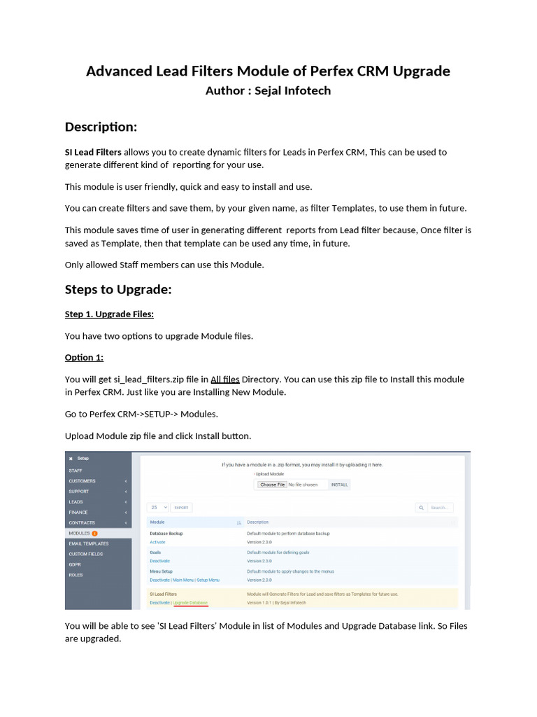 Documentation For Upgrade | PDF