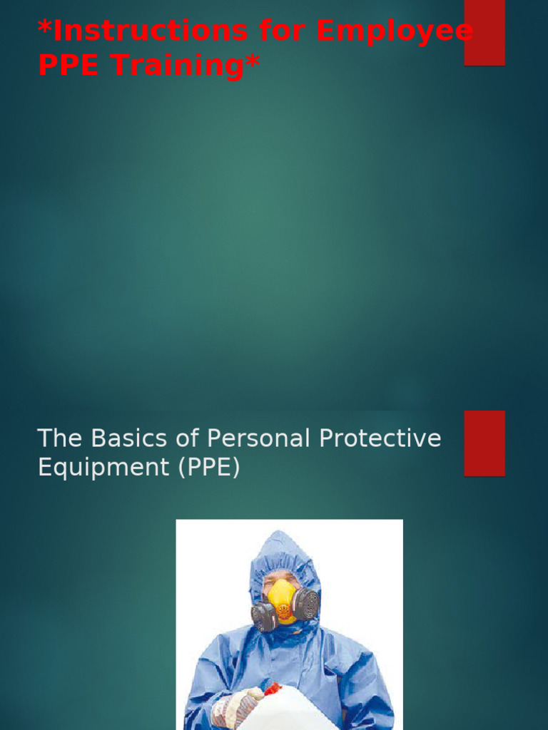 Essential PPE Training Guidelines | PDF | Personal Protective Equipment ...