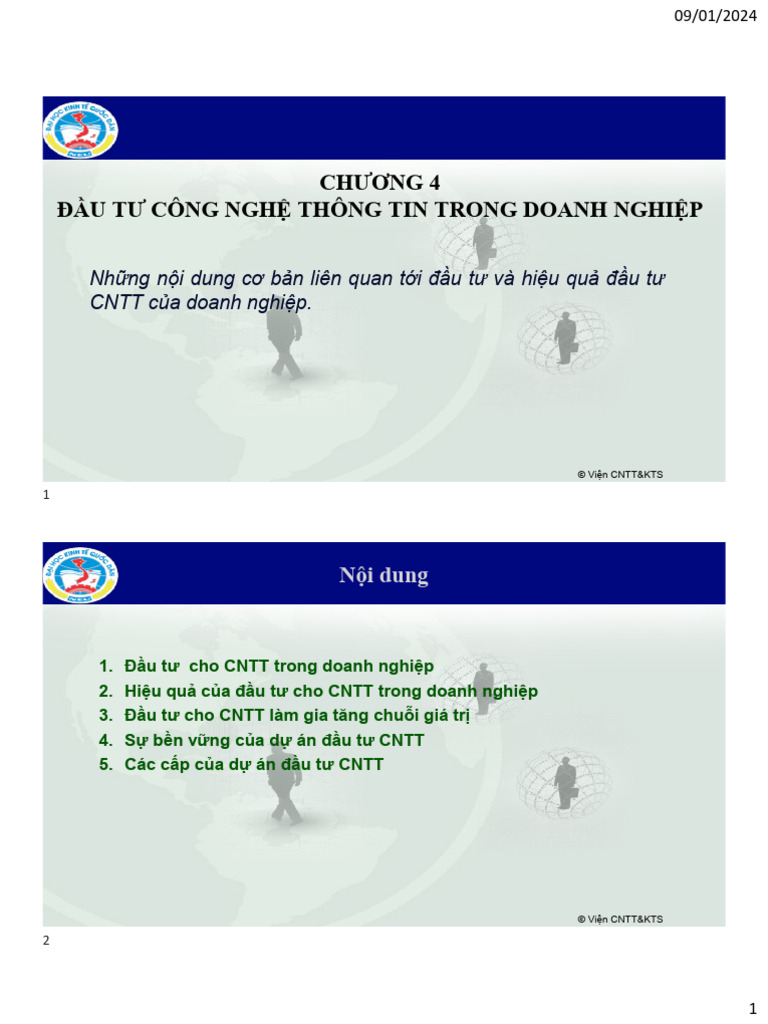 Chương 4 - Đầu tư CNTT trong doanh nghiệp - Ha (1) | PDF