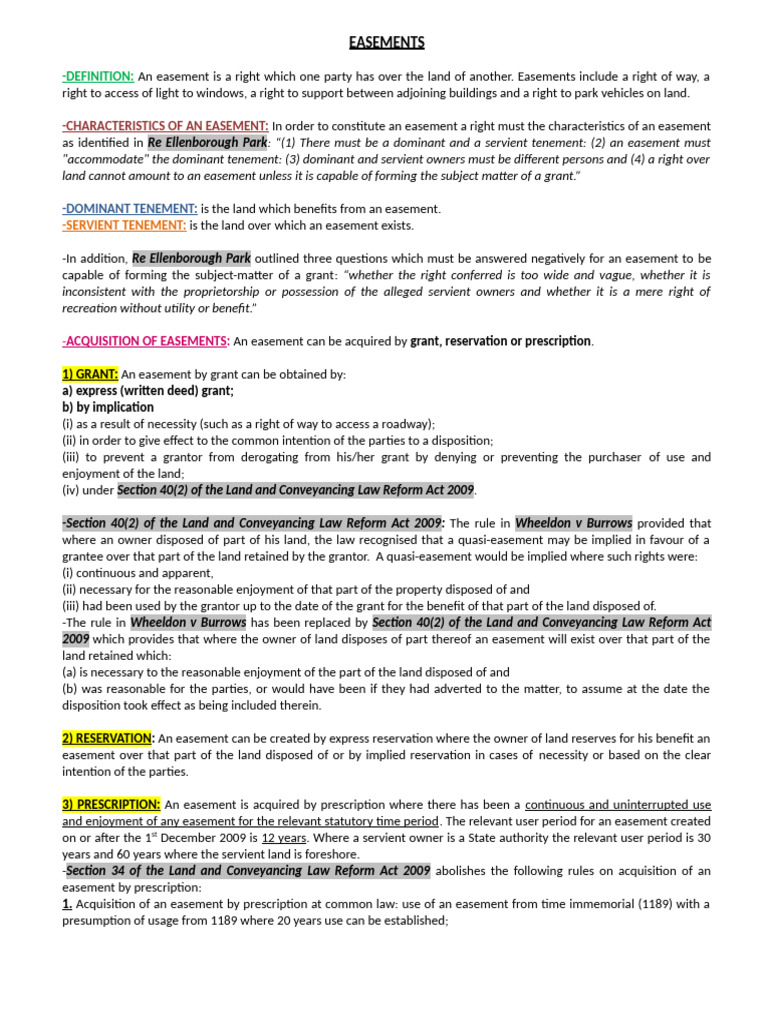 5.-EASEMENTS_55f45561f3cd4b8d8231d9a31a80557e | PDF | Easement ...