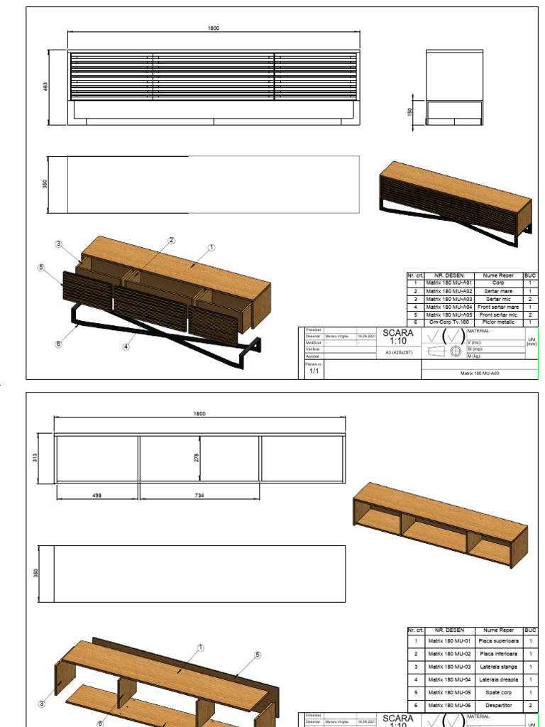 Matrix 180 Furniture Design Components | PDF