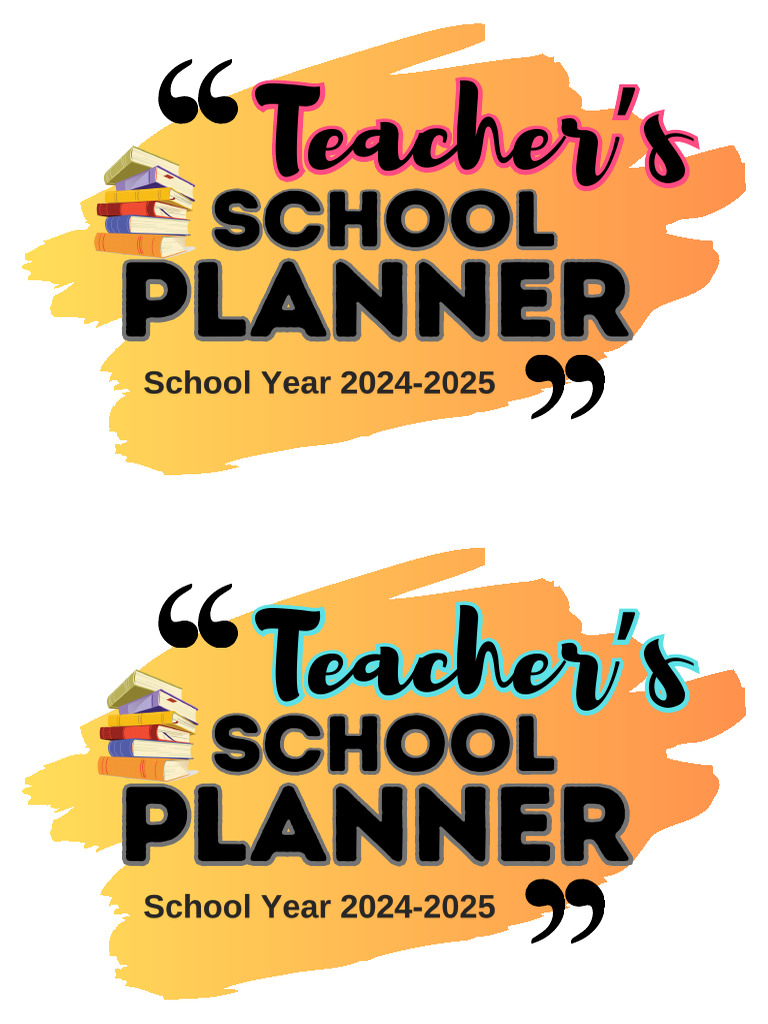 Teacher'sPlanner Cover | PDF