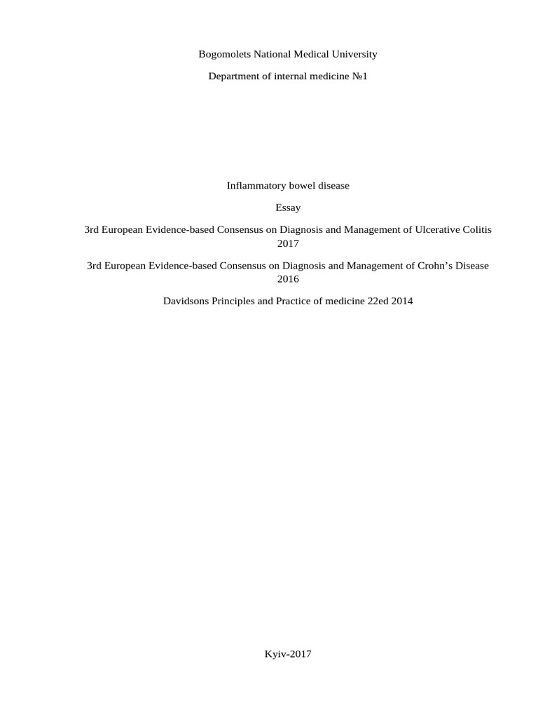 IBD | PDF | Ulcerative Colitis | Inflammatory Bowel Disease