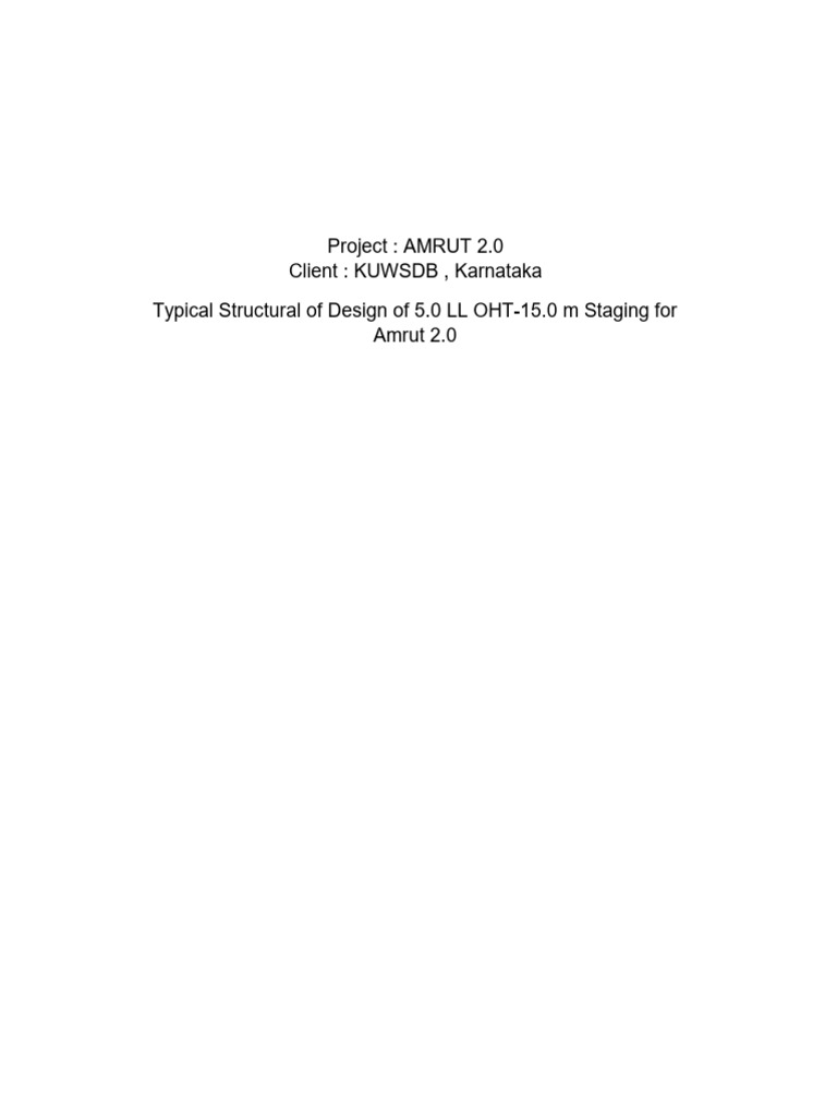 Design of 5.0LL-15.0 m Staging OHT 1.12.23 | PDF | Stiffness | Beam ...