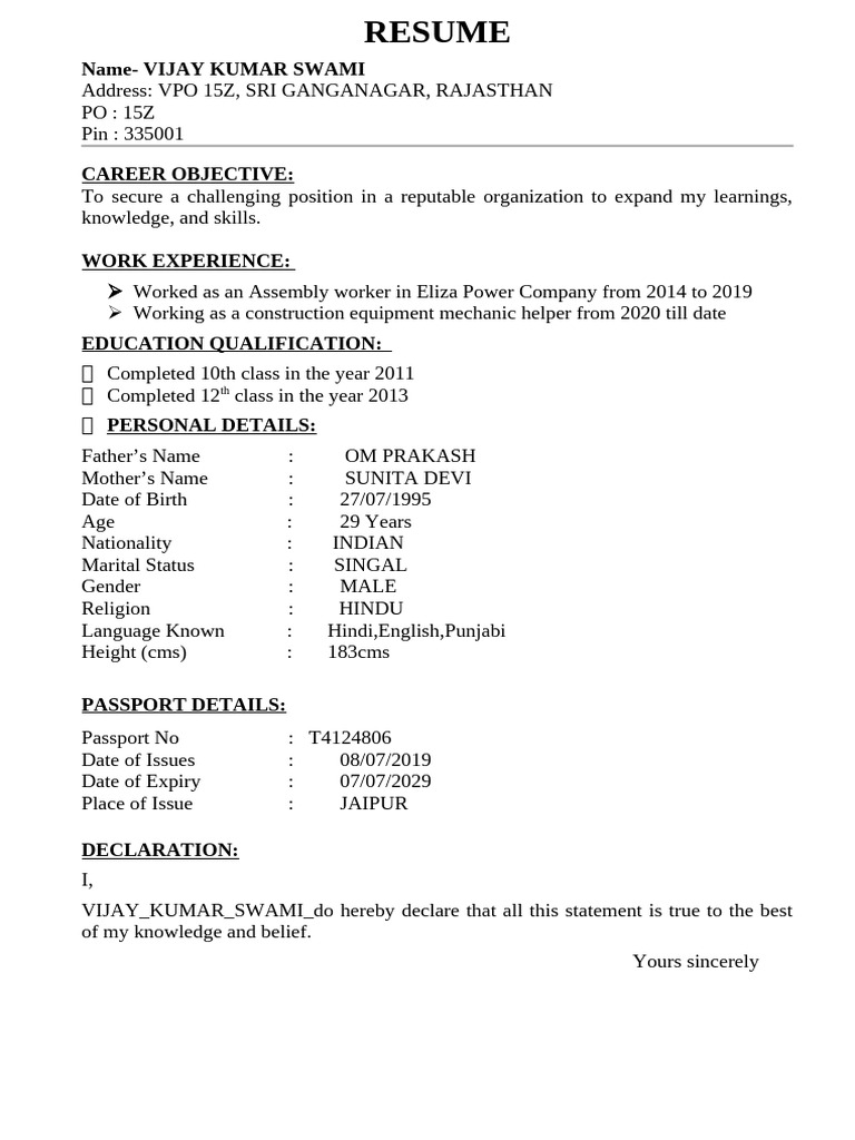 VIJAY_KUMAR_SWAMI_CV_Edit[1] | PDF