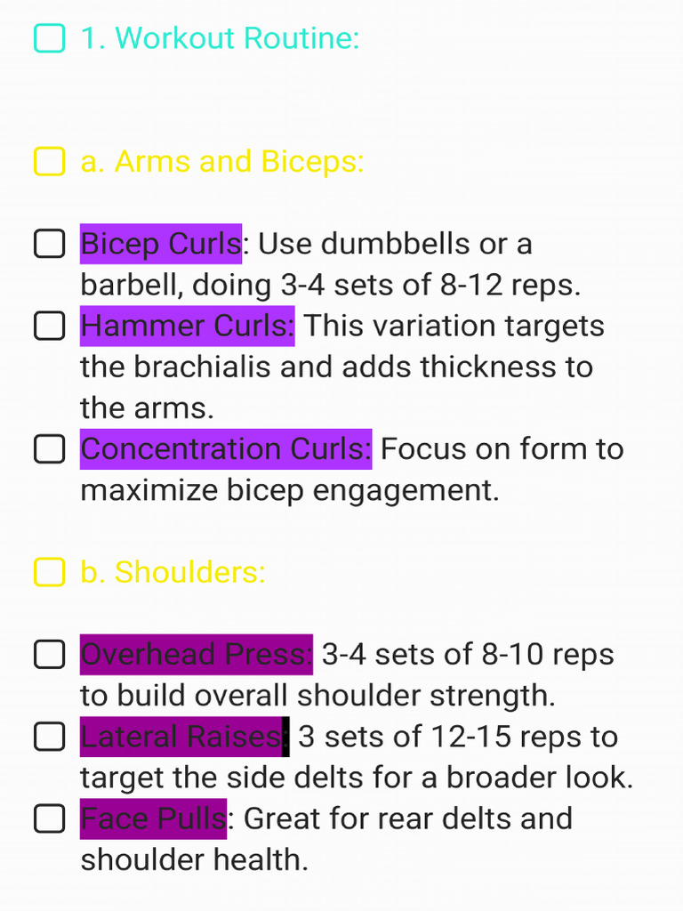 Workout Plan | PDF
