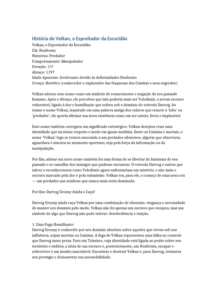 Velkan Historia Completa | PDF