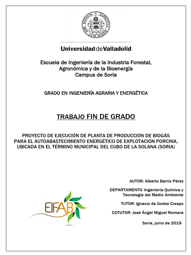 TFG-O-1637 | PDF | Biogás | Digestión anaeróbica