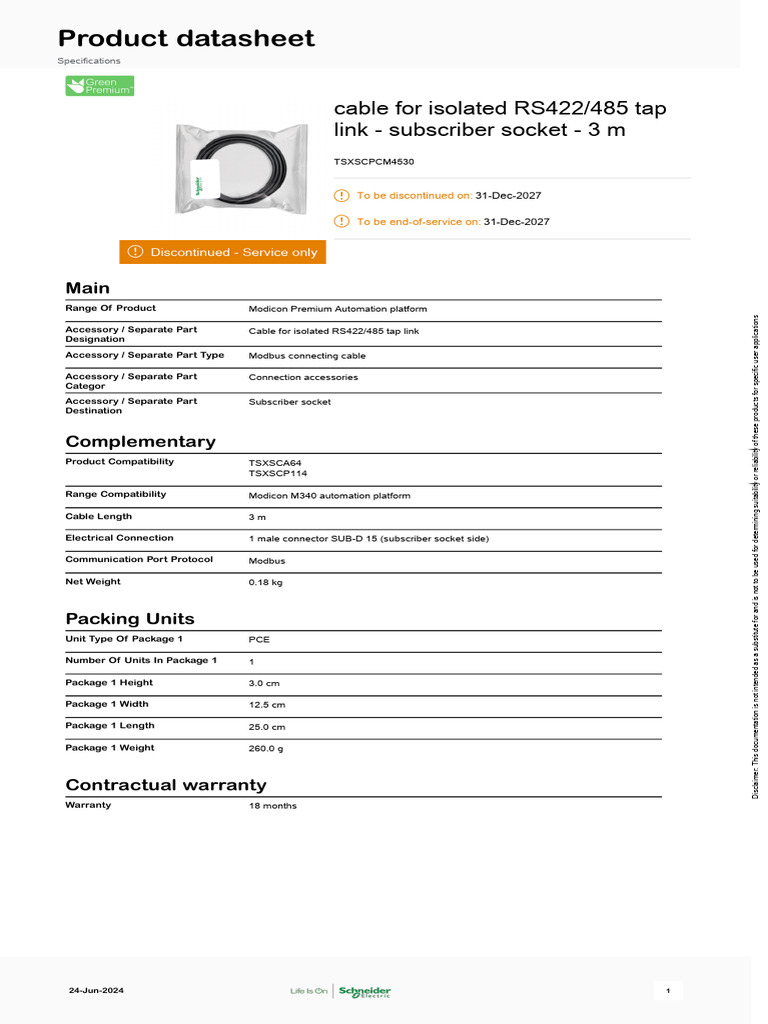 Schneider Electric Modicon-TSX-Micro TSXSCPCM4530 | PDF | Electrical ...